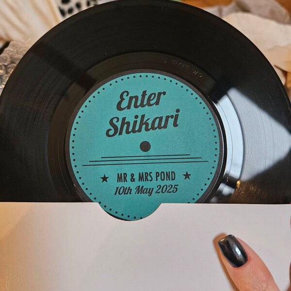 Personalised Record Label STICKERS for 7" Vinyl Record Table Names ...