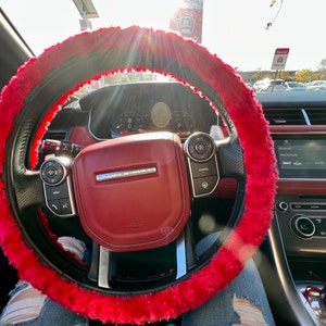 Minky Fuzzy Soft Red Rosebud Swirls Steering Wheel Cover - Etsy
