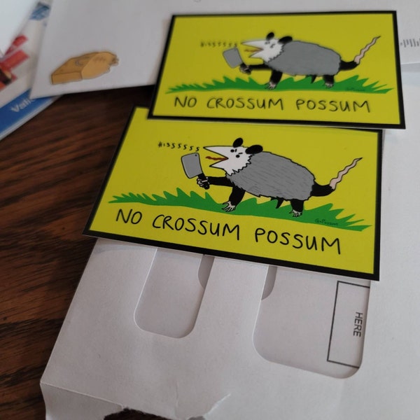 No Crossum Possum Sticker - Etsy
