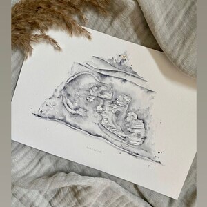 Embryo Art Ivf Painting Embaby Art Hand-painted Nursery Decor Fertility ...