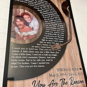 Vinyl Record Custom Song Lyrics Wedding Anniversary Gift Our First ...