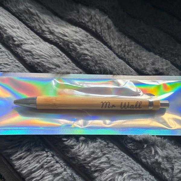 Personalised Teacher Gift, Engraved Pen, Bamboo Pen With Teachers Name ...