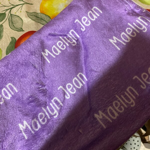 Personalized Blanket for Kids, Baby 3 Sizes and 30 Plus Colors, Custom ...
