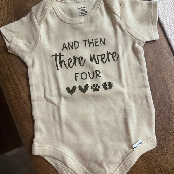 And Then There Were Five Baby Onesie®, Pregnancy Announcement, Baby ...