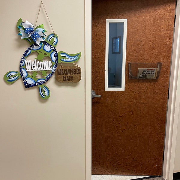 Turtle Teacher Door Hanger - Etsy