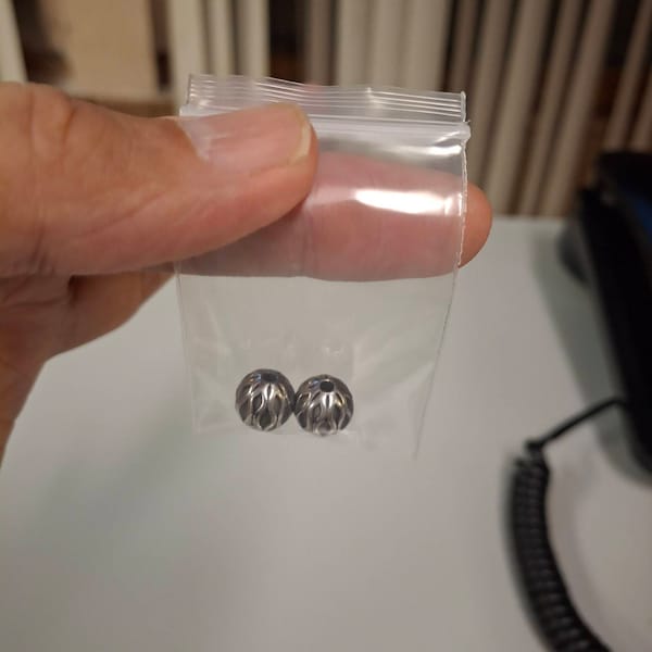 304 Stainless Steel Cross Button Metal Spacer Bead 2 Pieces per Order ...