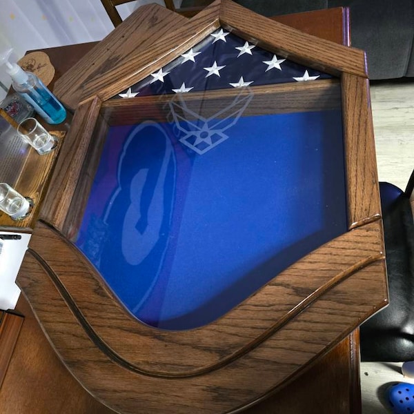 Handcrafted Air Force Skill Level Badge Shadow Box-air Force Shadowbox ...