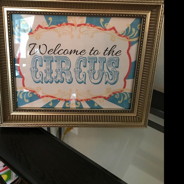 Printable DIY Vintage Circus Welcome to the Circus Sign - 8.5" X 11 ...