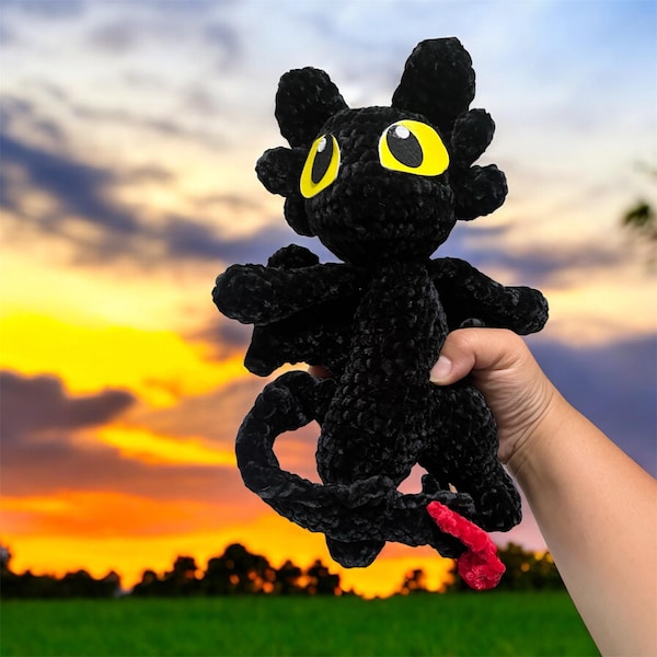 PLUSHIE Version - Nova the Fury Dragon PDF Crochet Pattern - Etsy