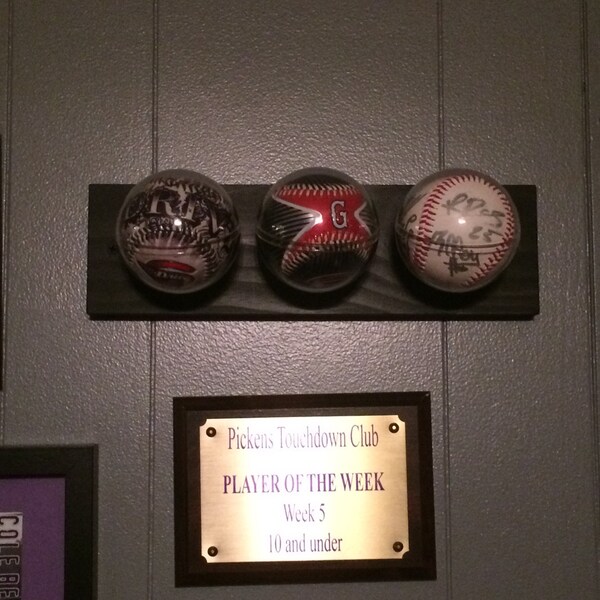 10 Mini Baseball Bat Display Holder Rack – Wall Mount – Holds 10 Mini ...