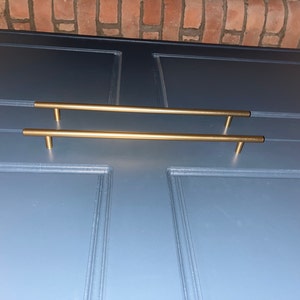 Brushed Brass Gold Profile Trim Edge Mount Lip Pulls 3 Lengths ...
