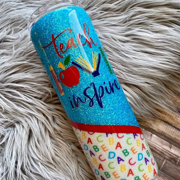 Teach Love Inspire Multi Color School Teacher SVG Files for Cutting ...