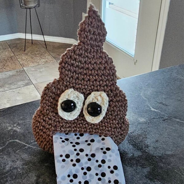 Poop Emoji Poop Bag Dispenser Crochet Pattern - Etsy