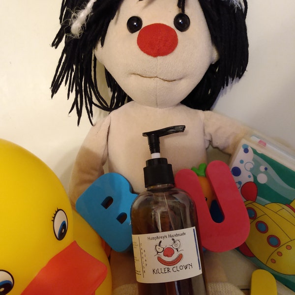 KILLER CLOWN Body Wash, 8 Oz, Women's Cotton Candy Scented Castile Soap ...