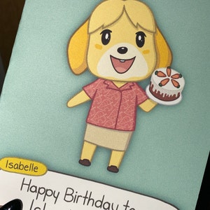 Printable Isabelle Birthday Card digital Download Animal - Etsy Canada