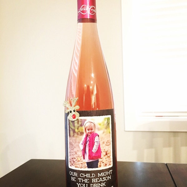 PERSONALIZED Wine Label 'OUR CHILD Might Be the Reason You Drink ...