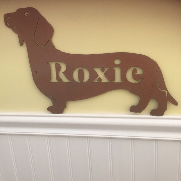 Personalized Dachshund Metal Sign - Custom Dachshund Sign - Etsy
