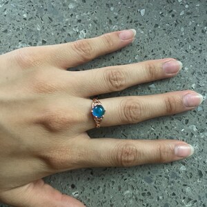 14K Gold Mood Ring, Dainty Ring for Women, Feeling Stone Ring, Colorful ...