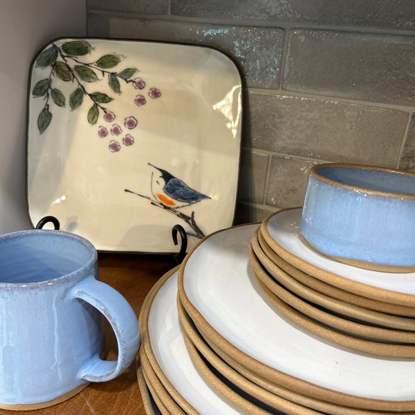 Appetizer Plates Ceramic Kitchenware Dinnerware 6 Dessert Plate Wedding ...