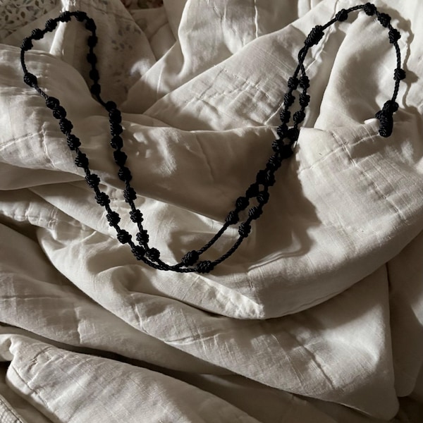 Knotted Rosary - Handmade Rosary - Twine Rosary - Cord Rosary - Etsy
