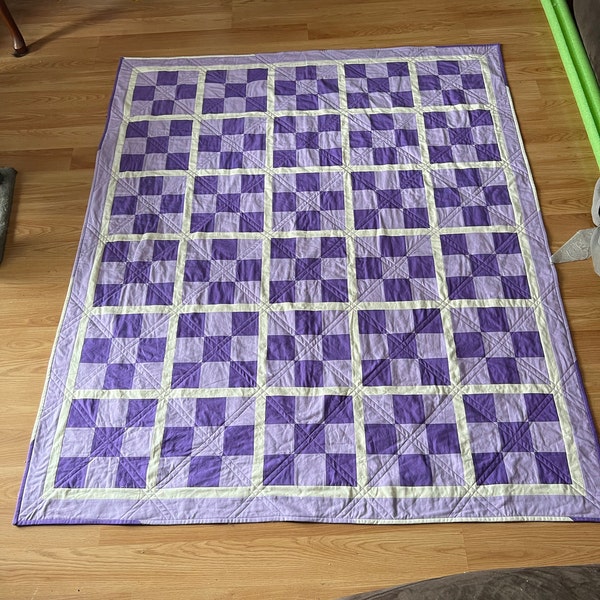 Nine Patch Squares Quilt Pattern PDF by Simpson Designs Studio, Digital ...