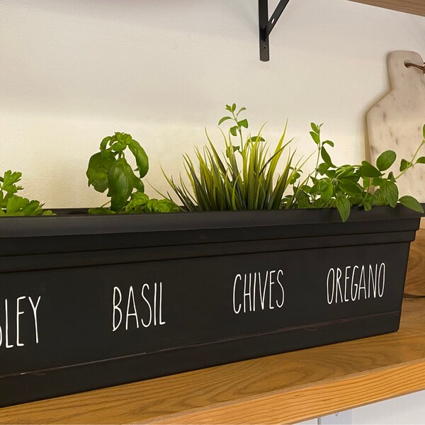 Herb Decals, Potted Plant Labels, Basil Label, Oregano Label, Gardening ...