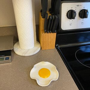 BIG Fried Egg Spoon Rest Handmade Ceramic Kitchen - Etsy