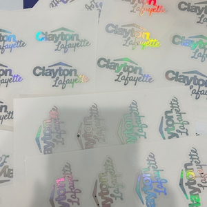 Holographic Clear Custom Stickers, Custom Product Labels, Holographic ...