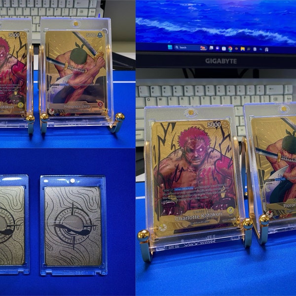 Custom Golden Metal Zoro Leader Card OP01-001L One Piece TCG - Etsy