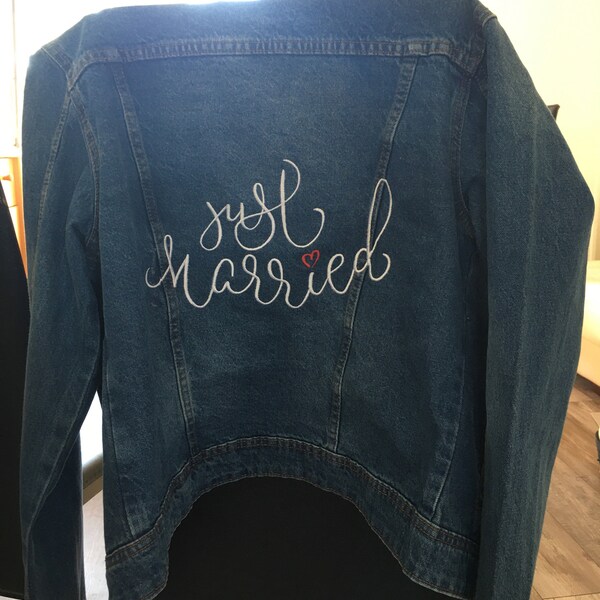 Just Married - Wedding Embroidery - Love Embroidery - Instant Download ...