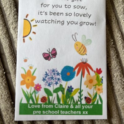 Personalized Teacher Forget Me Not Seed Gift, End of Year Teacher Gift ...