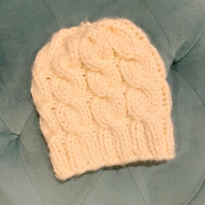 KNITTING PATTERN Cable Knit Beanie Knitting Pattern, Chunky Cable ...