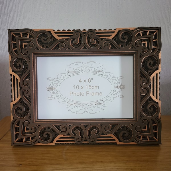 Multilayer Photo Frame, Laser Cut Photo Frame DXF, 4x6 Picture Frame ...