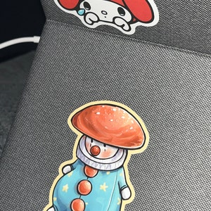 Mushroom Clown Sticker / Vinyl Sticker / Laptop Sticker / Clowncore ...