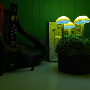 Pink Mushroom Lamp USB Trippy Lights Psychedelic Lamp Table | Etsy