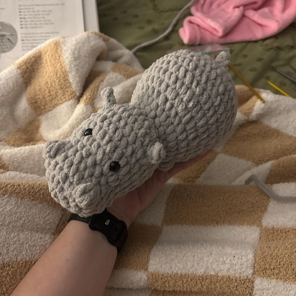 Happy the Hippo, NO-SEW Crochet Amigurumi PDF Pattern, Adorable Cute ...