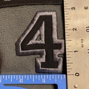 3 Numbers College Varsity Letterman Embroidered Iron on Patch Varsity ...