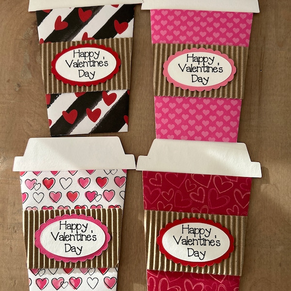 Teacher Valentine's Day Gift Card Holder, Coffee Cup Gift Card Holder ...