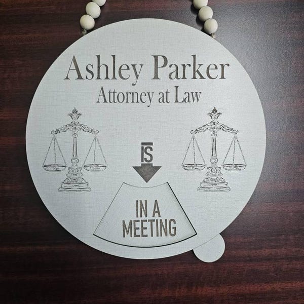 Rotating & Spinning Office Sign With 6 Status Messages for the Door or ...