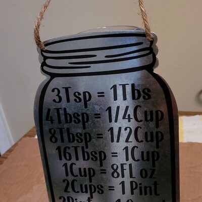 Kitchen Svg, Mason Jar Svg, Kitchen Measurement Svg, Kitchen Conversion ...