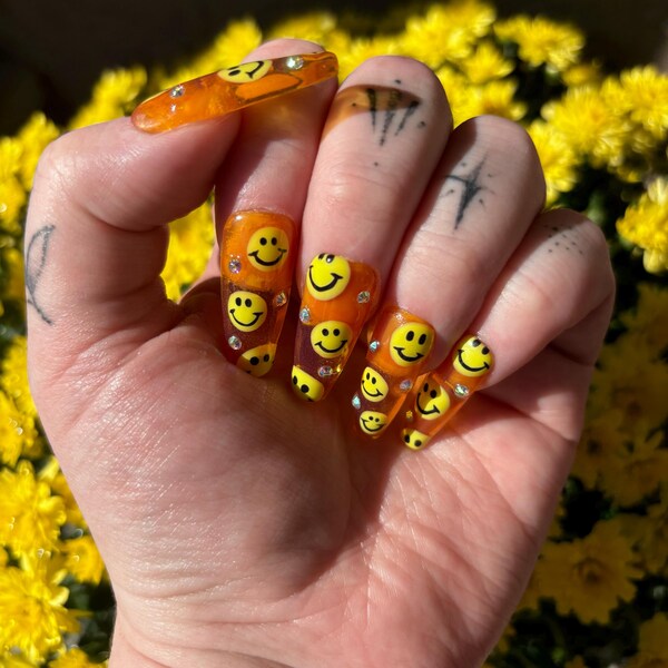 Real Moss Fairy Press on Nails | Garden Fairycore Nails | Spring ...