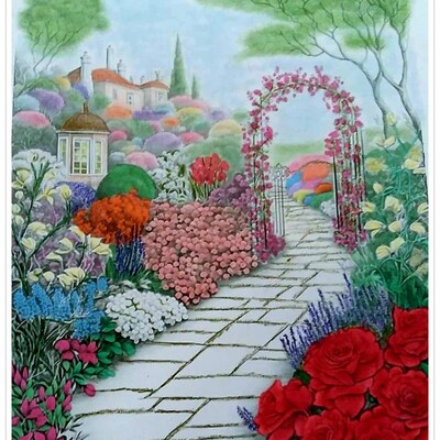 25 Flower Garden Paths Coloring Book Adults Coloring Pages, Instant ...