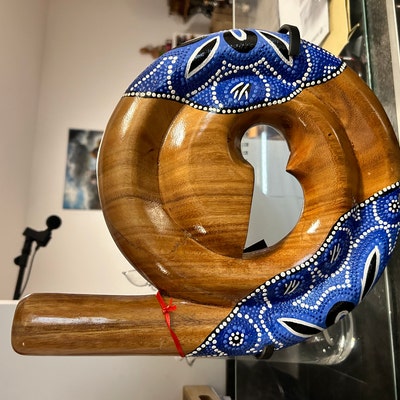 Spiral Didgeridoo Instrument , Travel Didgeridoo Small Australian Bali ...