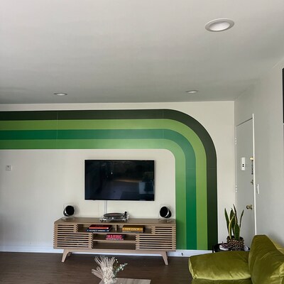 Green Colorblock Wall Decal Green Arch Wall Decals Arch Wall - Etsy