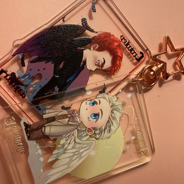 GOODOMENS Card Style Star Key Ring - Etsy