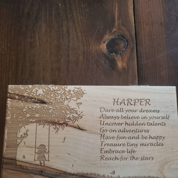 Music Box Daughter Poem Choose Your Song,laser Engraved Music Box ...
