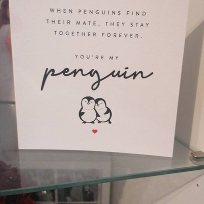 Penguin Valentines Card for Boyfriend, Girlfriend, Husband, Wife ...
