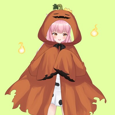 Vtuber Asset Animated Halloween Pumpkin Costume Blanket - Etsy