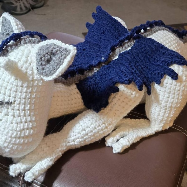 Crochet Sleeping Dragon Pattern: Amigurumi Plush With Wings (PDF ...