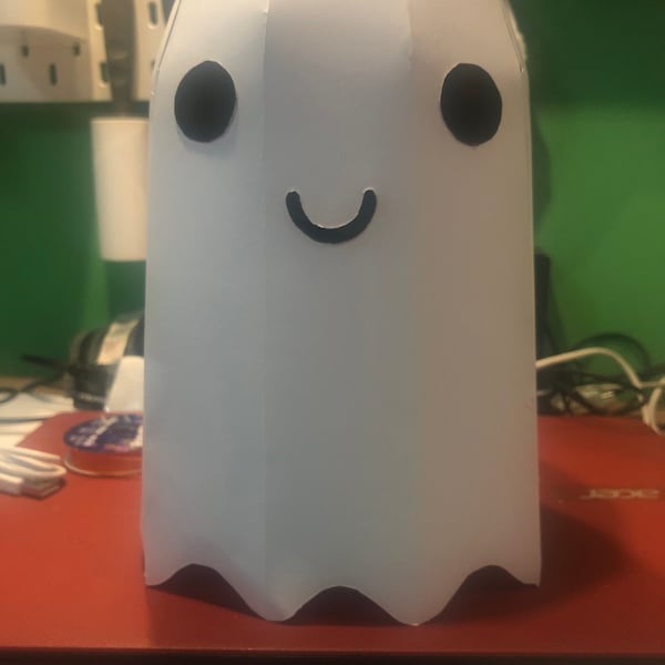 Halloween Ghost Papercraft Low Poly Printable DIY Template - Etsy